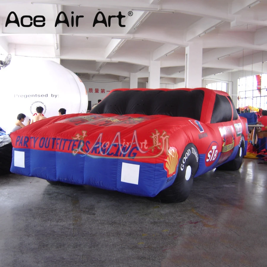 Factory-Directly-Inflatable-Red-Racing-Car-Model-With-Air-Blower-For ...