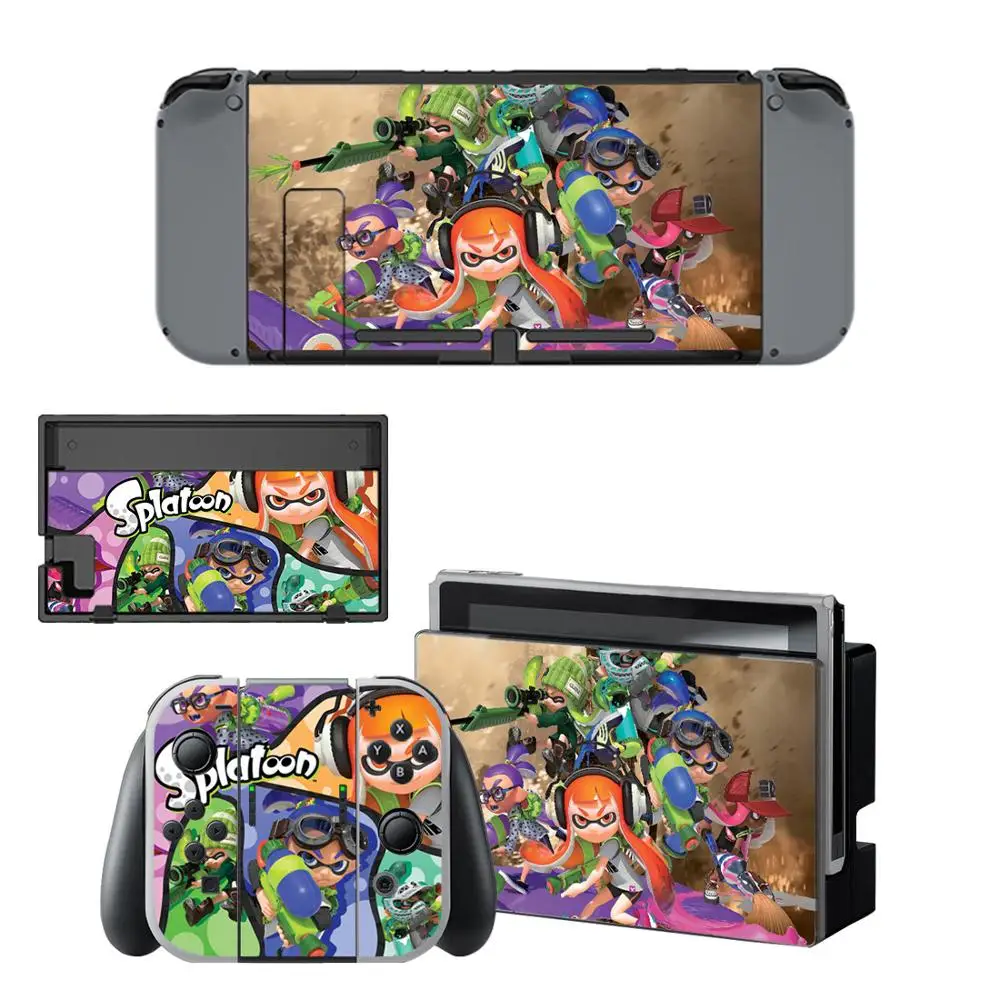 Splatoon Skin Sticker for Nintendo Switch Console Joy-Con Dock Set ...