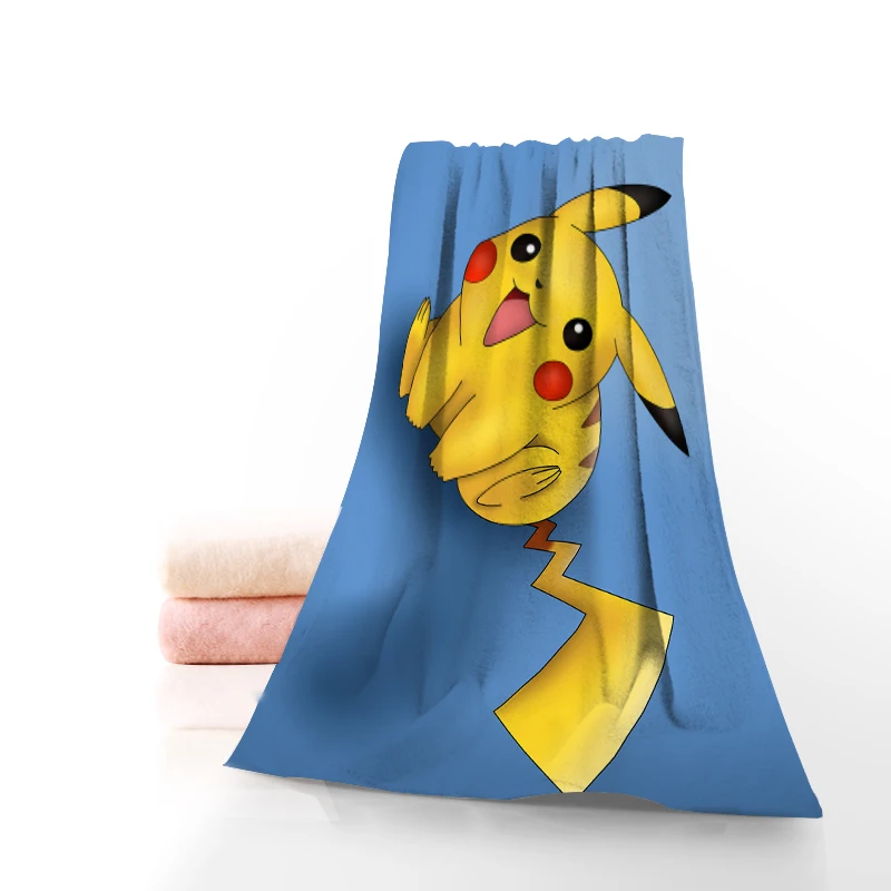Anime Pokemon Pikachu Print Bath Towel - KawaiiMerch.com