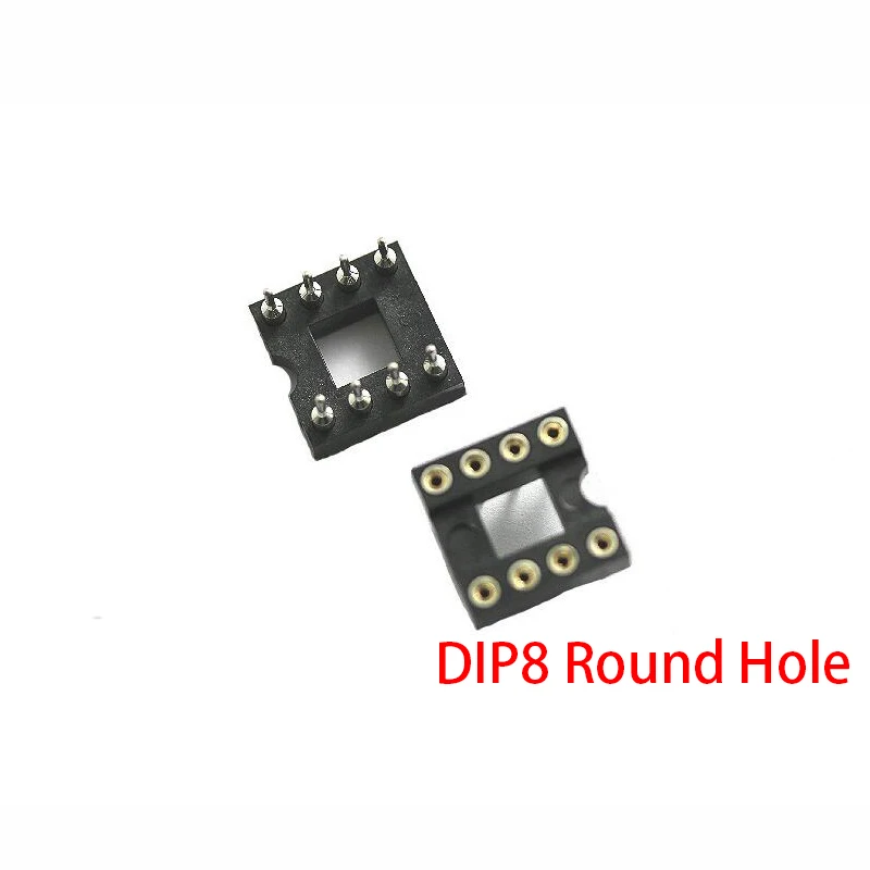 Adaptador de enchufes DIP 8, agujero redondo, 8 pines, 2,54 MM, DIP DIP8, tipo de soldadura ...
