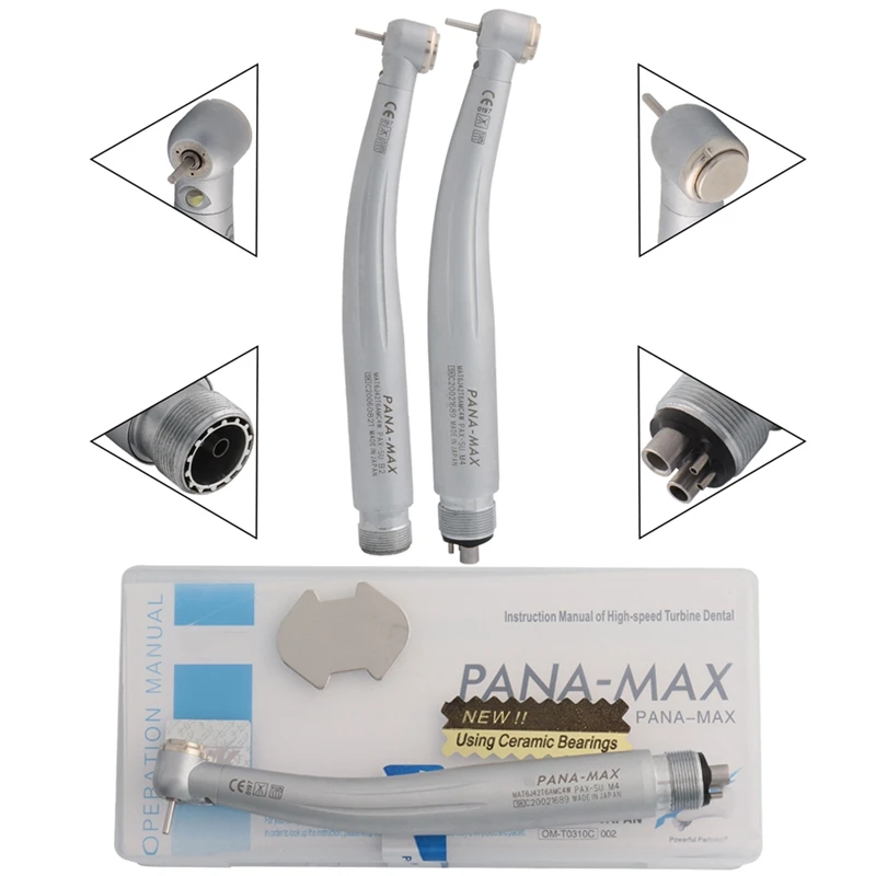 Pieza de mano Dental LED de alta velocidad, turbina de aire autoalimentada, pieza de mano Dental ...