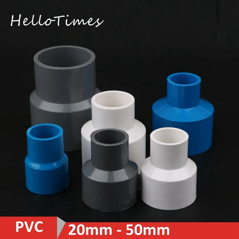 2pcs 20 25 32 40 50mm PVC Straight Reducing Connectors Water Pipe ...