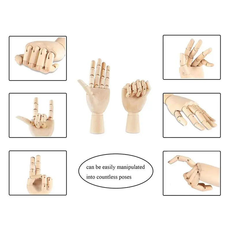 Figura de mão mão direita e esquerda de 7 polegadas, articulada ...