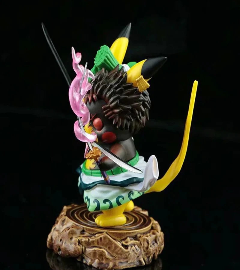 PVC 4" Kawaii Pikachu Roronoa Zoro Action Figure | One piece ...