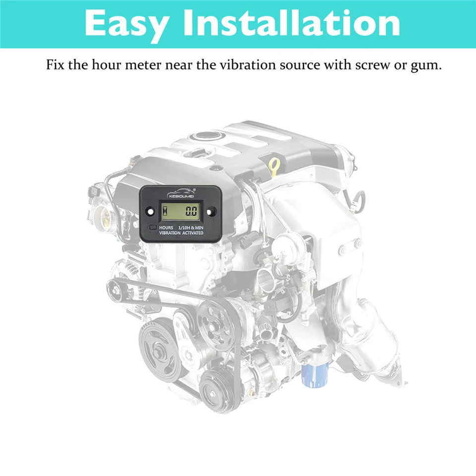 Hour Meter For Boat 10pcs*Waterproof Vibration Tach Hour Meter For ...