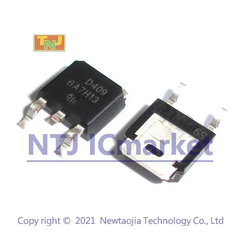 50 uds/N/P canal de efecto de campo Transistor MOSFET AOD409 D409 ...