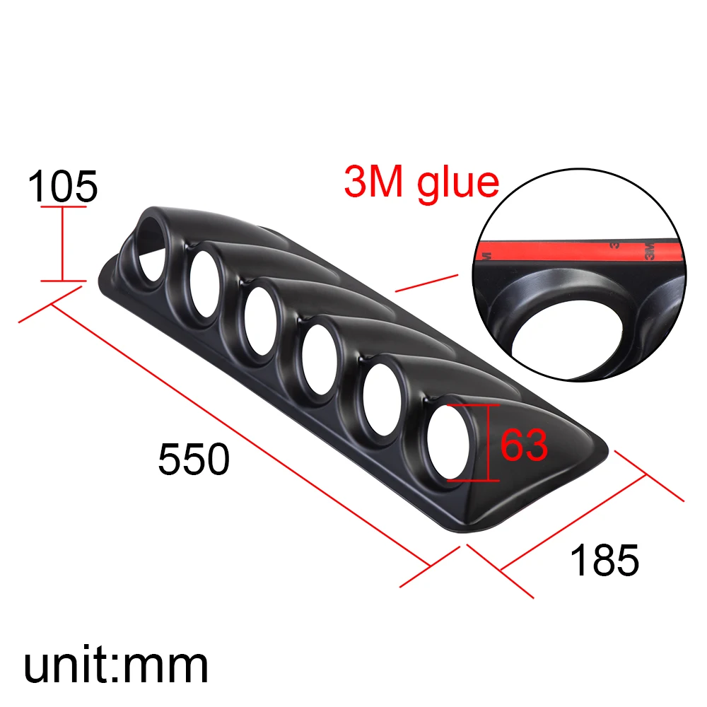 Universal-6-Hole-63mm-Dash-Gauge-Pillar-Pod-Cluster-Boat-Car-Gauge ...