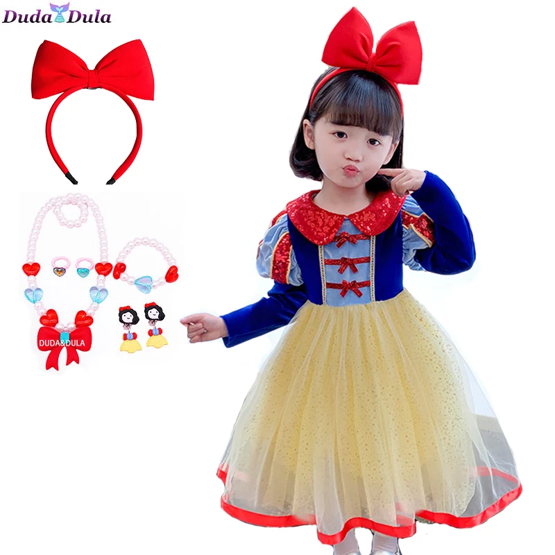 Girl Snow White Dress Princess Costume Kids Baby Birthday Halloween ...
