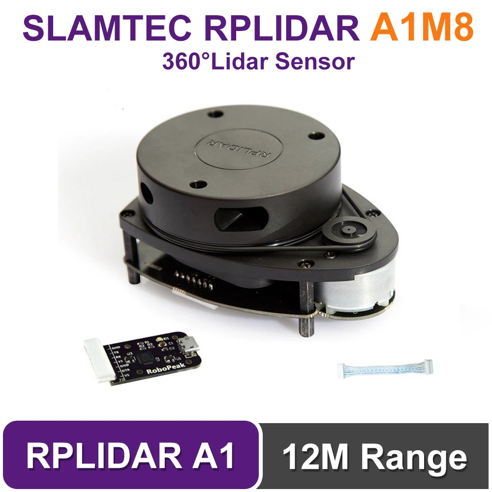 Slamtec Rplidar A1 2d 360 Degree 12 Meters Scanning Radius Lidar Sensor ...