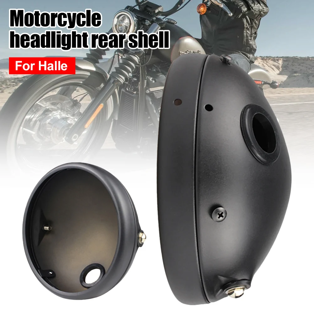 Motorcycle Headlamp Housing 7 Inch Round Headlight Rear Housing Metal ...
