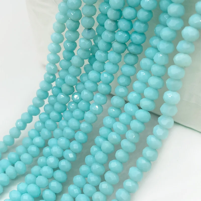 Faceted Glass Crystal Beads Light Blue | Crystal Bead Jewelry Making ...