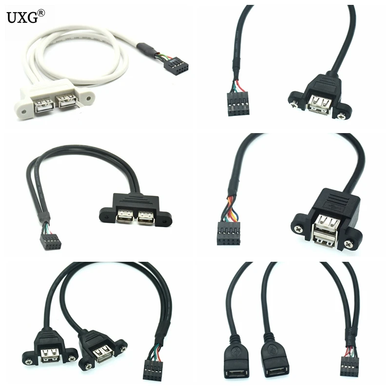 30cm PC PCB płyta główna kabel wewnętrzny USB Splitter 1FT PCB płyta ...