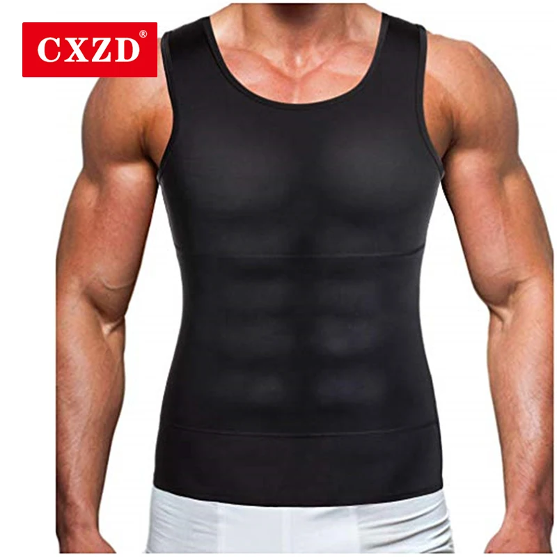 CXZD Männer Kompression Shirt Wear Abnehmen Body Shaper Weste Unterhemd ...