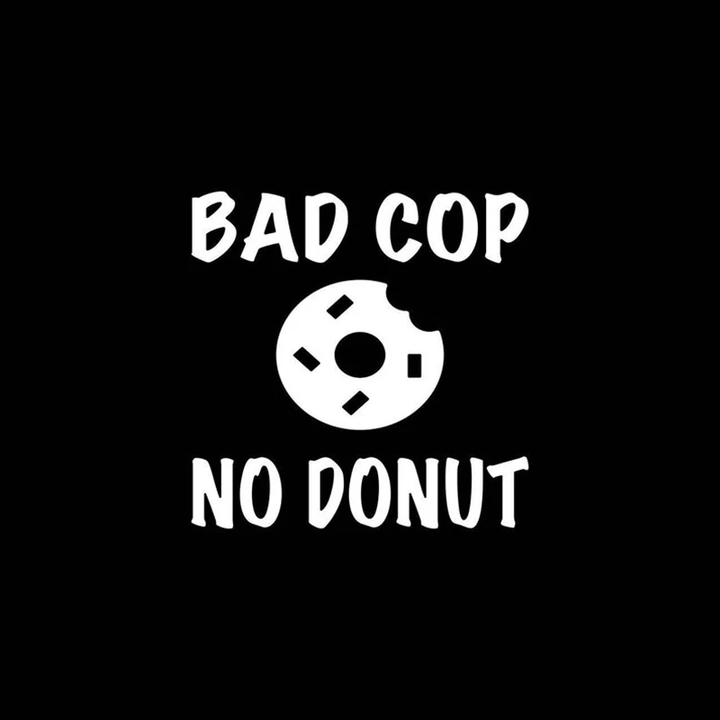 Black-Sliver-Bad-Cop-No-Donut-Car-Rear-Glass-Sticker-Decor-Vinyl-Cars ...