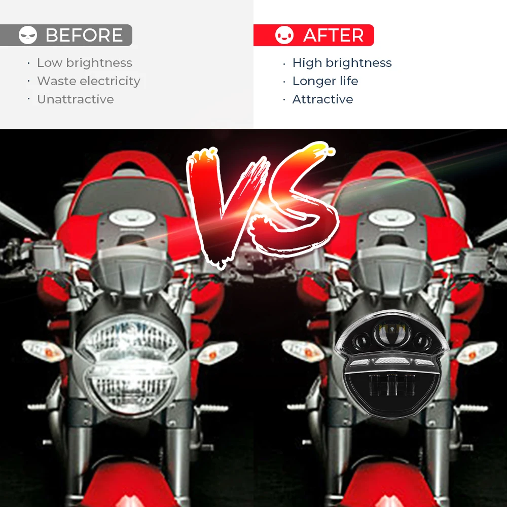 Ducati Monster 796 Custom Headlight
