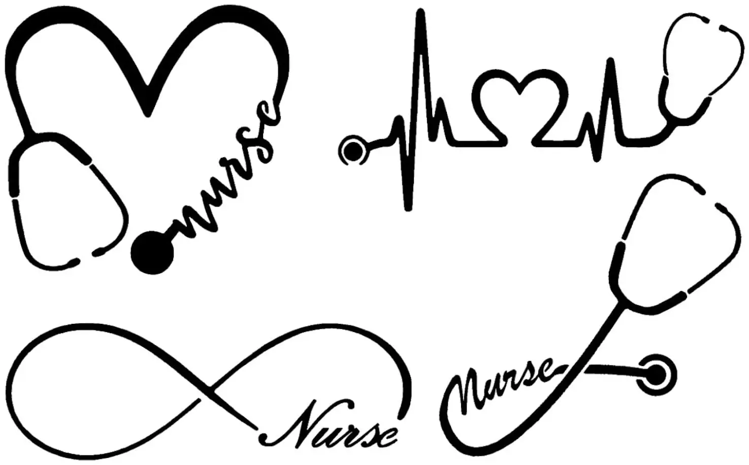 Stethoscope Heart Decal