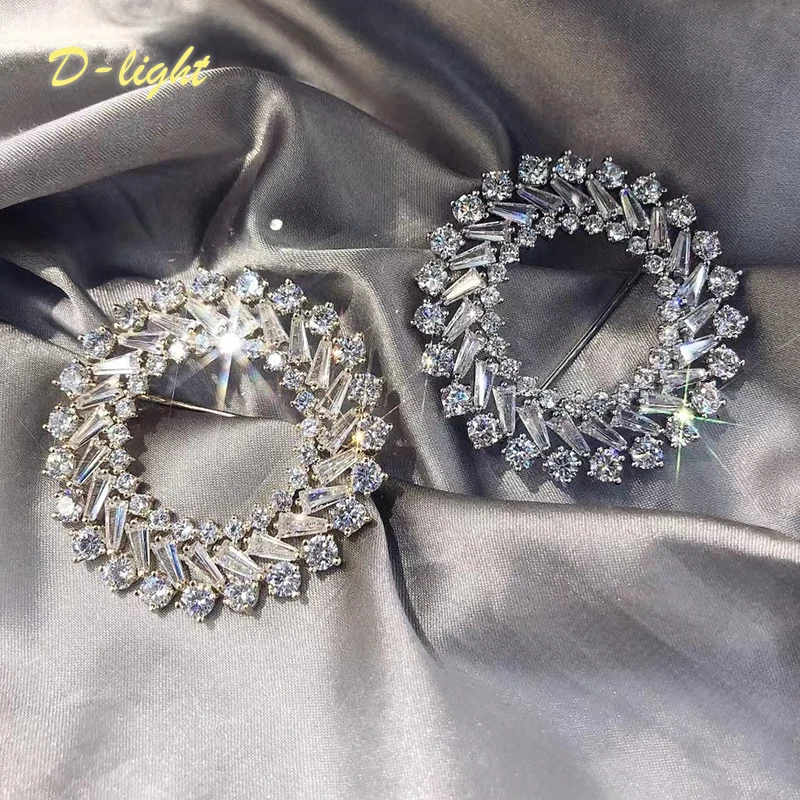 Luxury-Gift-Zircon-Circle-Round-Brooches-Copper-Men-Women-Suit-Lapel ...