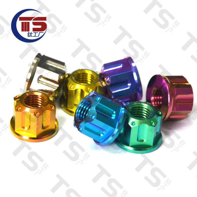 Ts 4pcs M5 M6 M8 M10 M12 Titanium Nuts Torx Flange Nut Hexagon For Bike ...