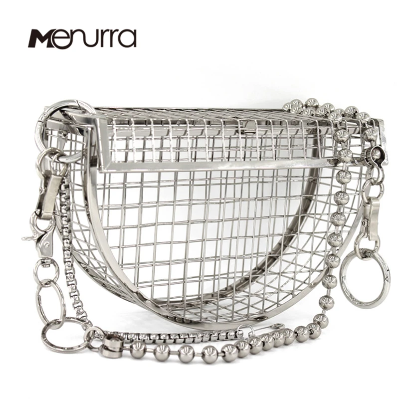 Metal-Box-Shape-Handbag-Evening-Purse-Women-Decorative-Chain-Party ...