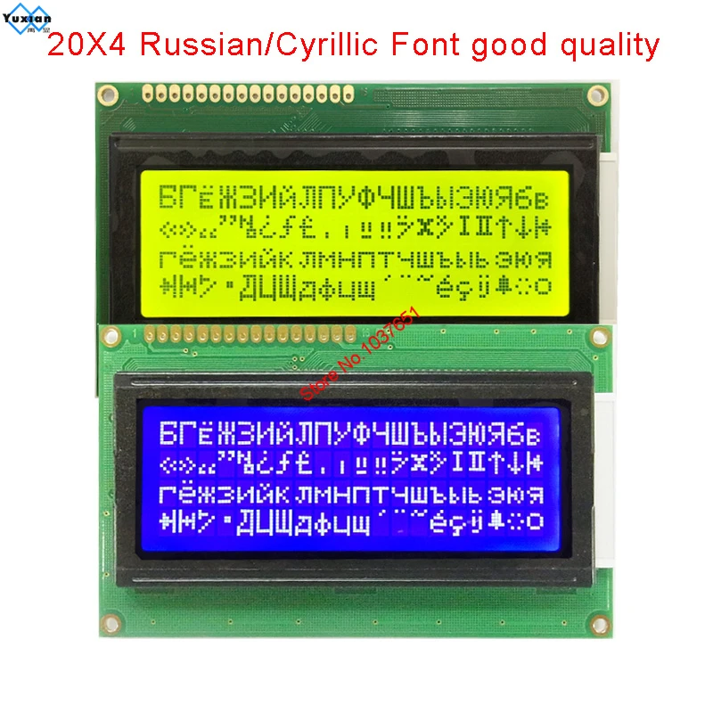 20x4 2004 russo cyrillic font language display lcd módulo lc2041 frete ...