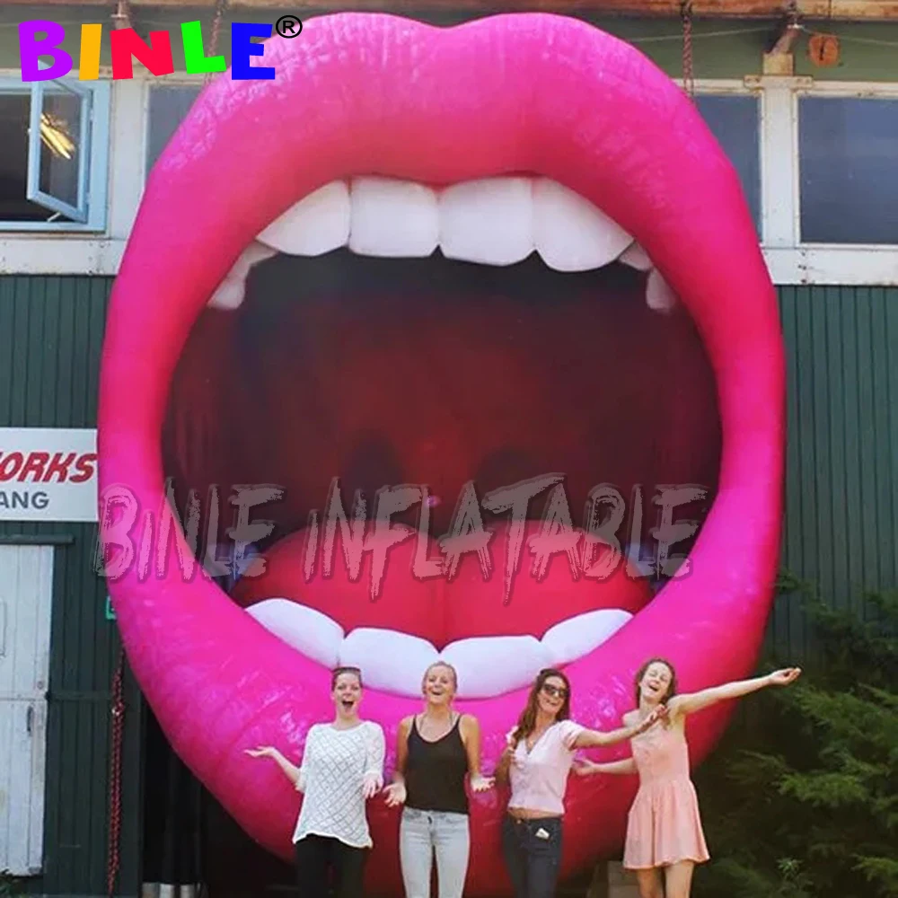 Stage Background Props Red Giant Inflatable Lip Inflatable Opening ...