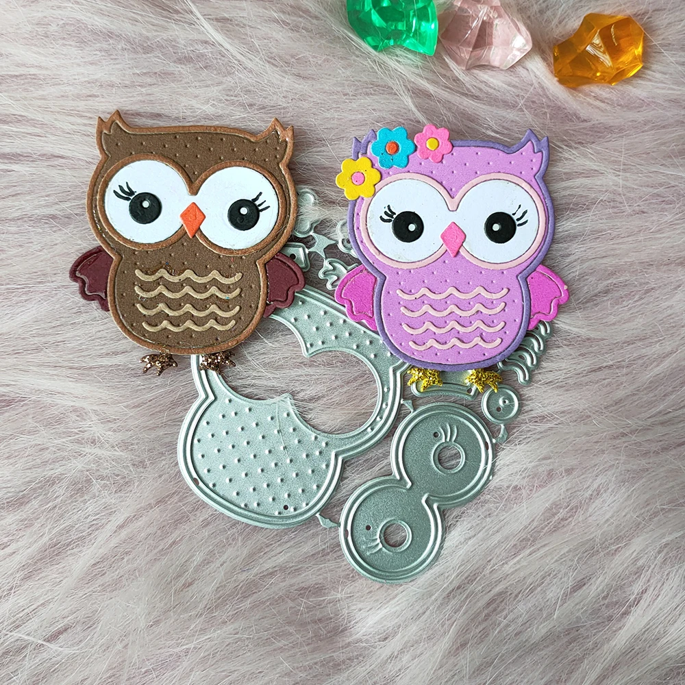 New Owl metal cutting die mould scrapbook decoration embossed photo ...