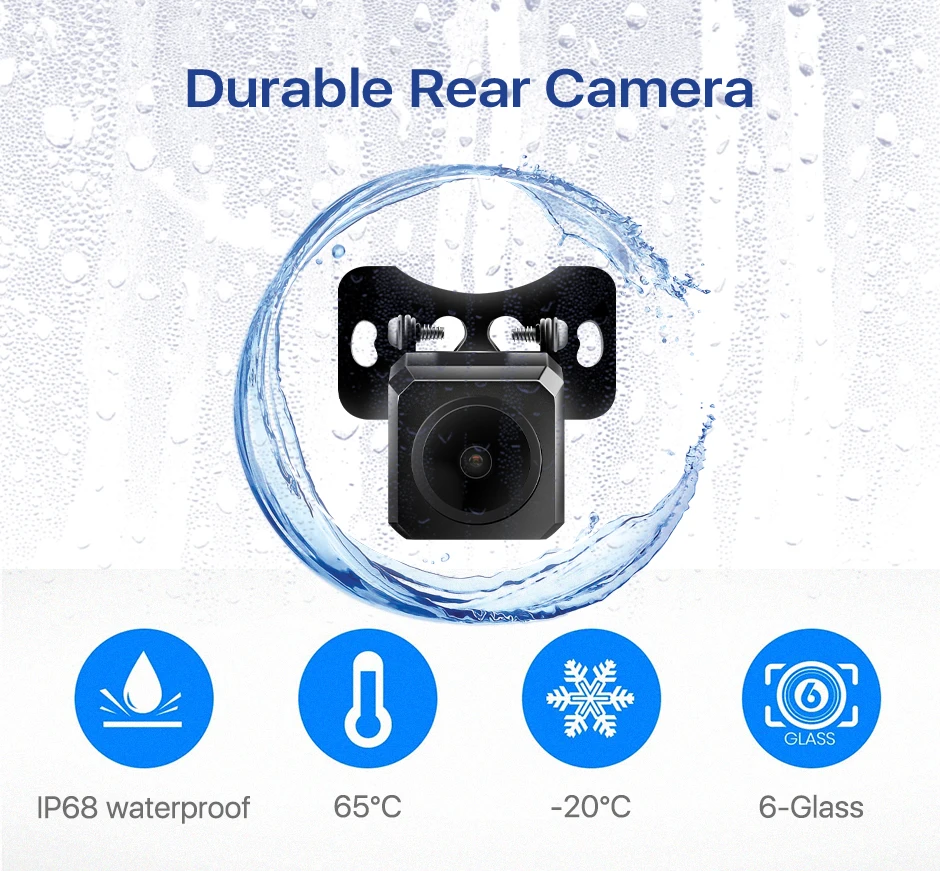 GreenYi Wireless 5 Inch Rear View Mirror Monitor Kit AHD 1080P Reverse ...