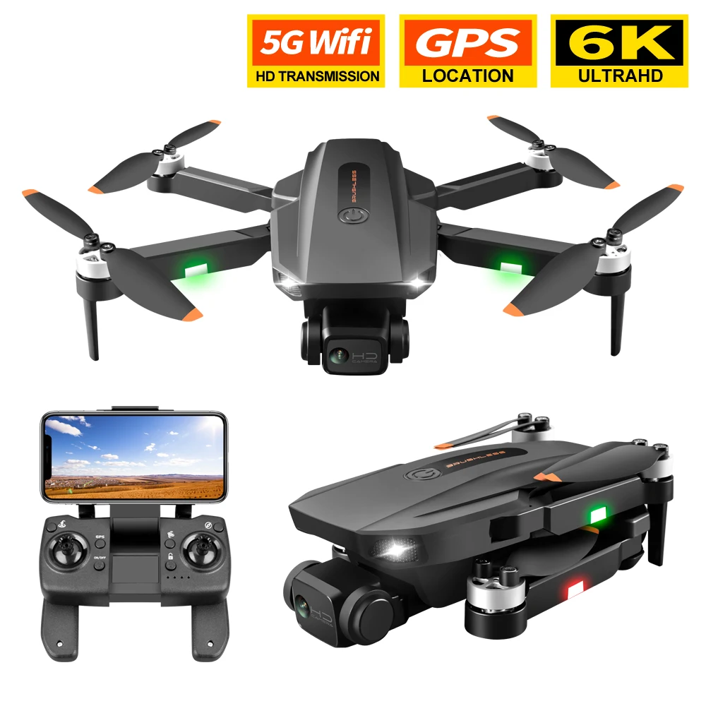 Dron plegable profesional RG101 con GPS, Dron con cámara 6K HD, 5G ...