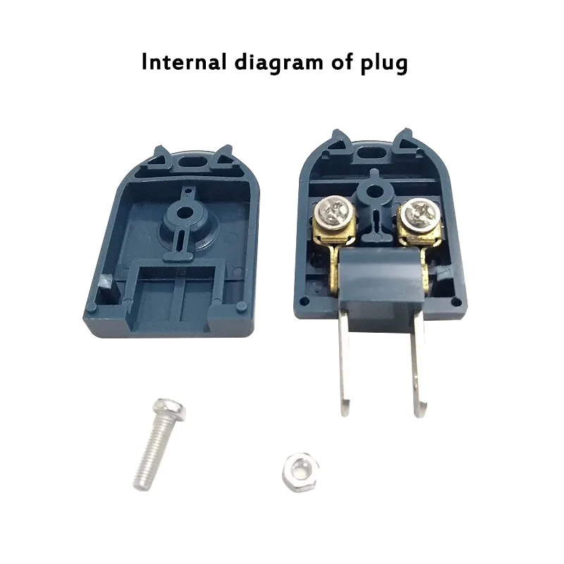 2 Pin US Plug Male Female Electric Plug Socket 10A 220V Detachable ...
