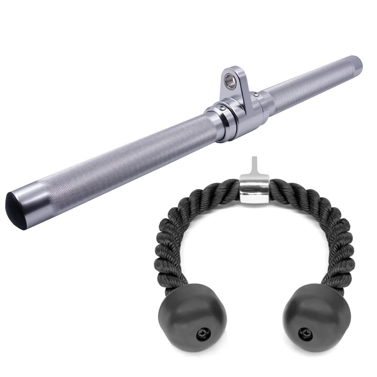 Rotating-Straight-Aluminum-Bar-LAT-Pull-Down-Bar-Tricep-Rope-Cable ...