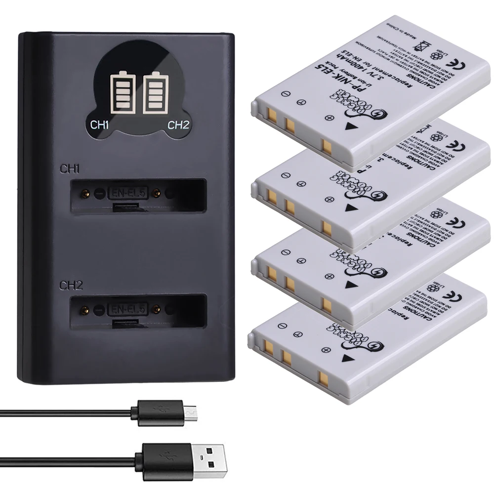 Carregador-USB-para-Nikon-Coolpix-ENEL5-EN-EL5-P530-P520-P510-P100-P500 ...