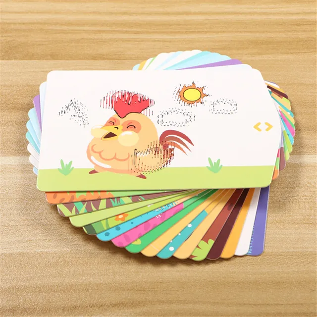 Kids Learning Cardboard Book 3D Dynamic Grating Card Learning Animal ...
