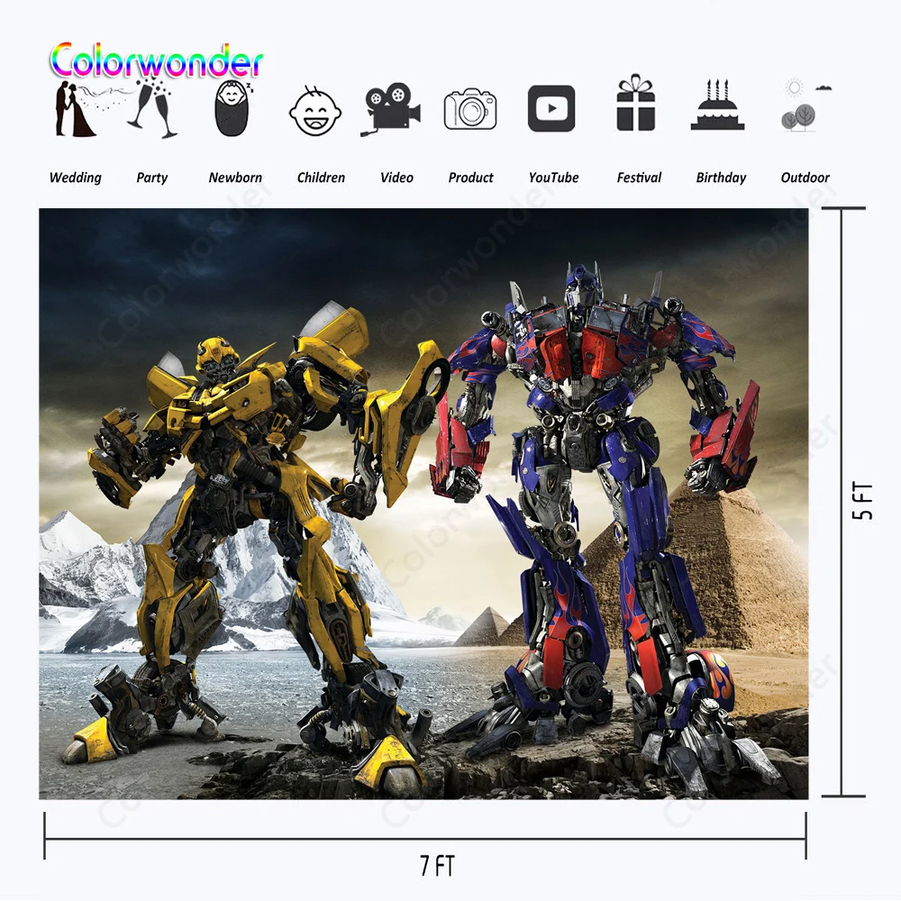 Transformers Bumblebee and Optimus Prime Photo Background Pyramids and ...