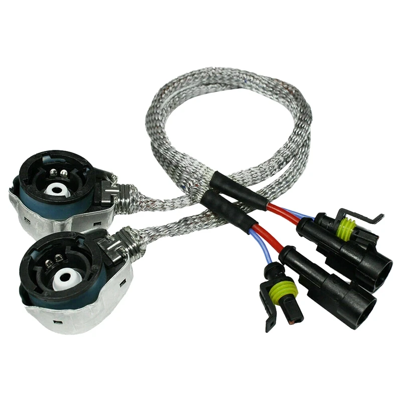 2X D2S/D4S HID Xenon Bulb Adapters Wire Harness Connector Cable Socket ...