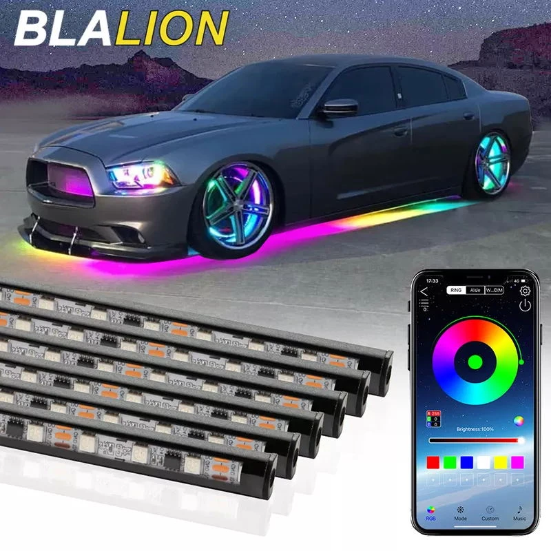 Car Flexible Underglow Strip Light Led Underbody App Control Rgb Neon ...