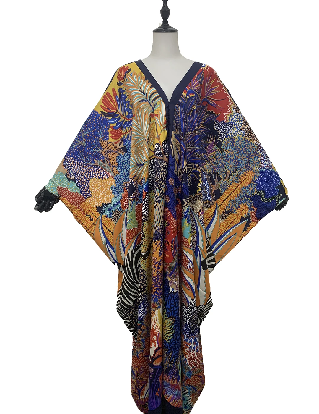 Turkish Dubai Muslimah Kaftan 2021 Bohemian V-Neck Kuwait BouBou For ...