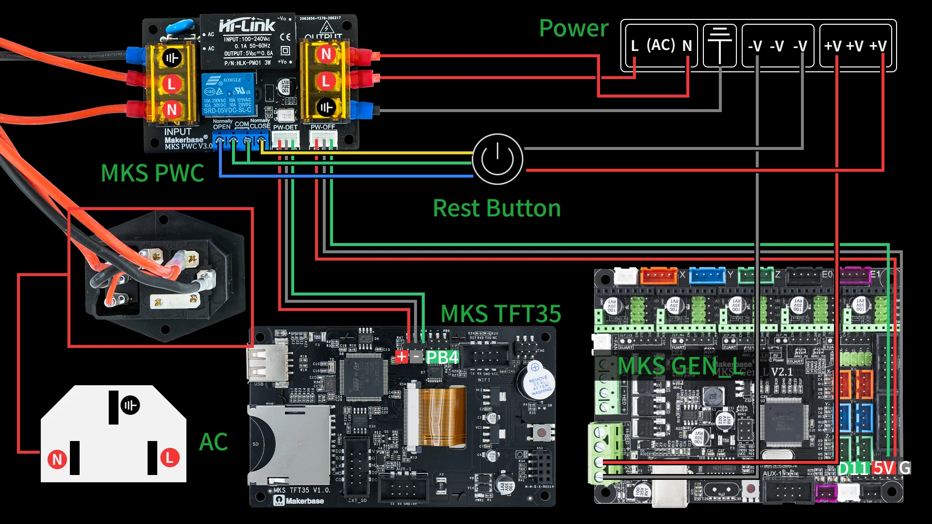 Makerbase MKS PWC Power Monitoring auto power off Continued to Play