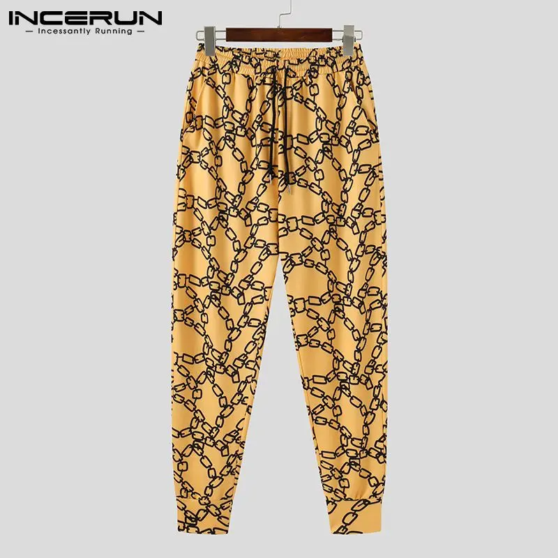 INCERUN-Men-Pants-Printing-Joggers-Drawstring-Loose-Streetwear-Casual ...