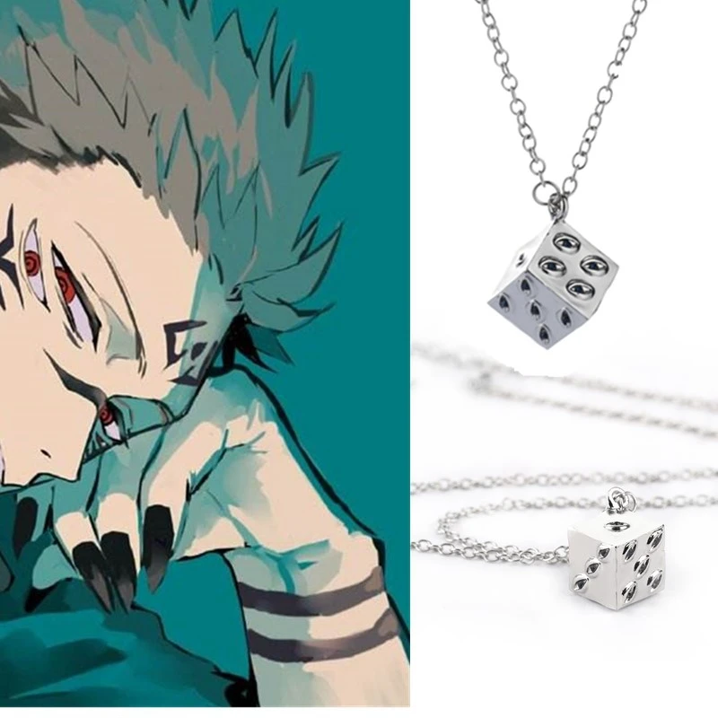 Anime Jujutsu Kaisen Gojo Satoru Cosplay Necklace Silver Plated Chain ...