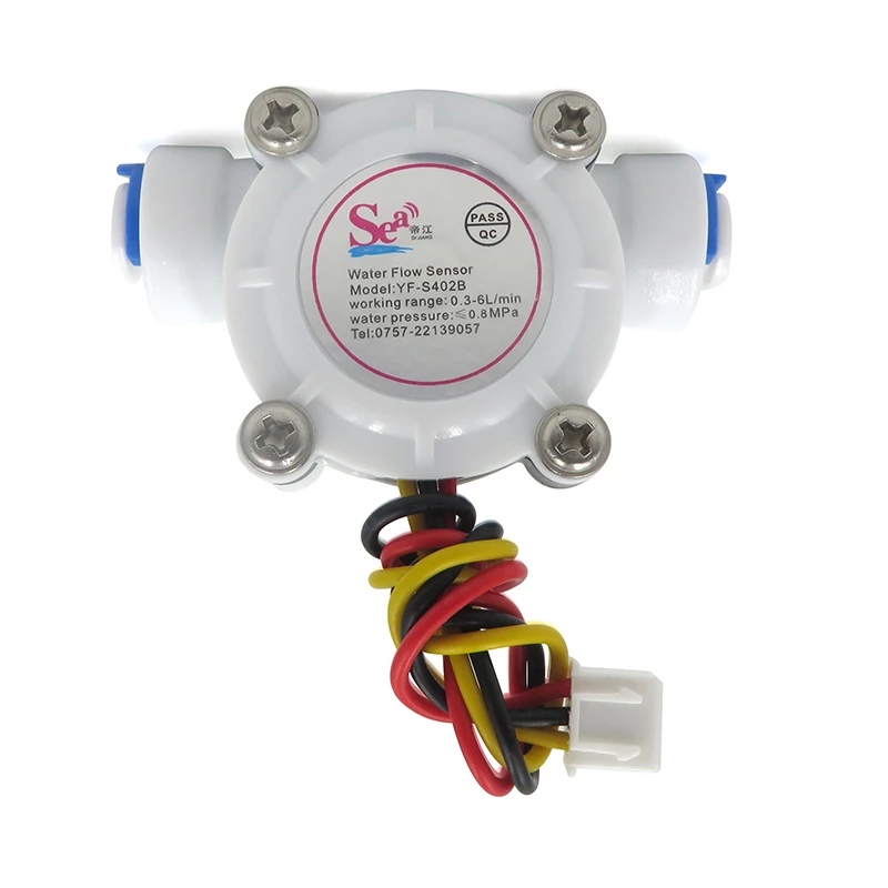 Yf-s402b Hall Water Flow Sensor 0.3-6l/min 1/4" Pe Pipe Xh2.54 Plug ...