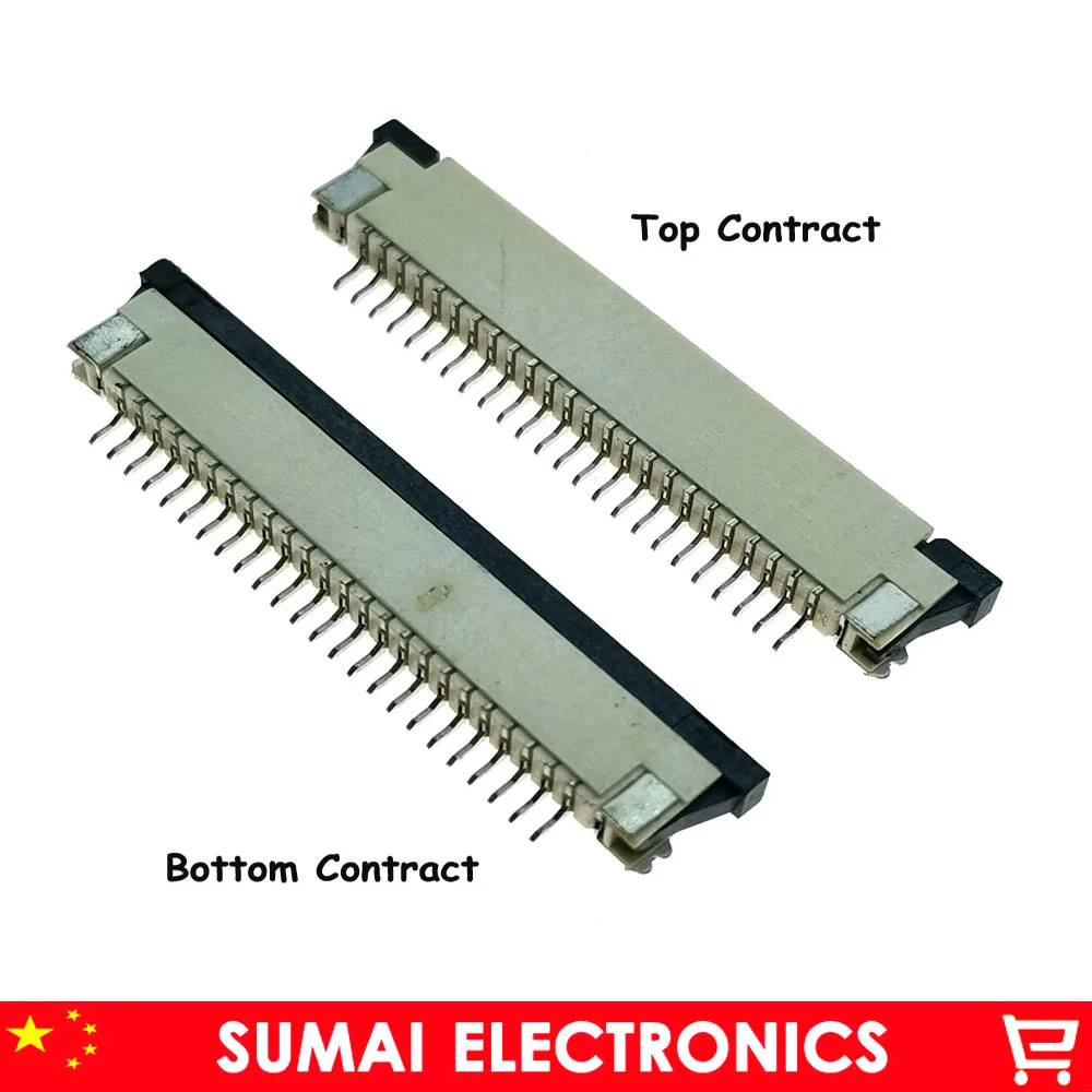 Sample-24Pin-FPC-FFC-connector-socket-24-pin-1-0mm-flex-cable-socket ...
