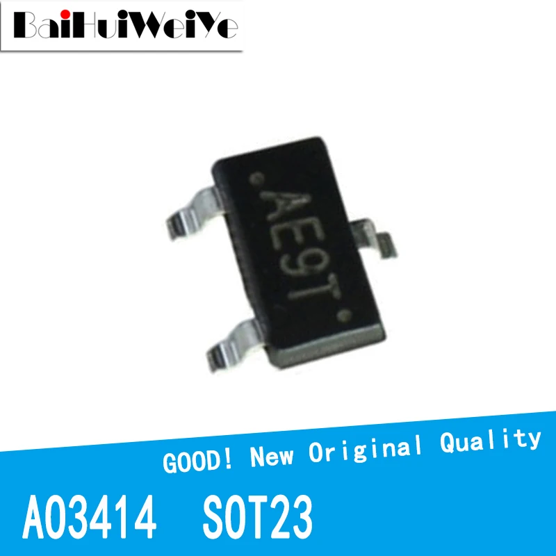 50PCS-LOT-AO3414-AE9T-AO3414A-N-Channel-Enhancement-Mode-Field-Effect ...