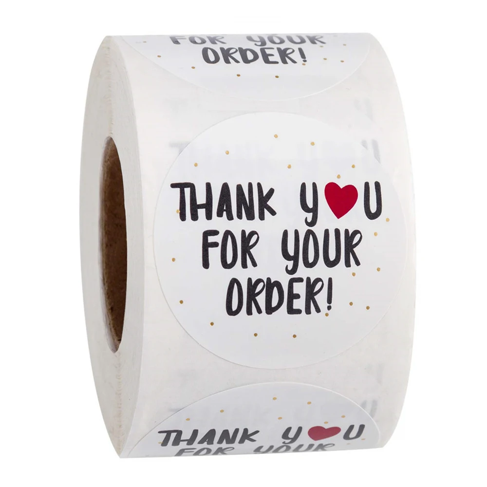 Stickers 2 Round Circle Labels Thank you for your Order Labels Thank ...