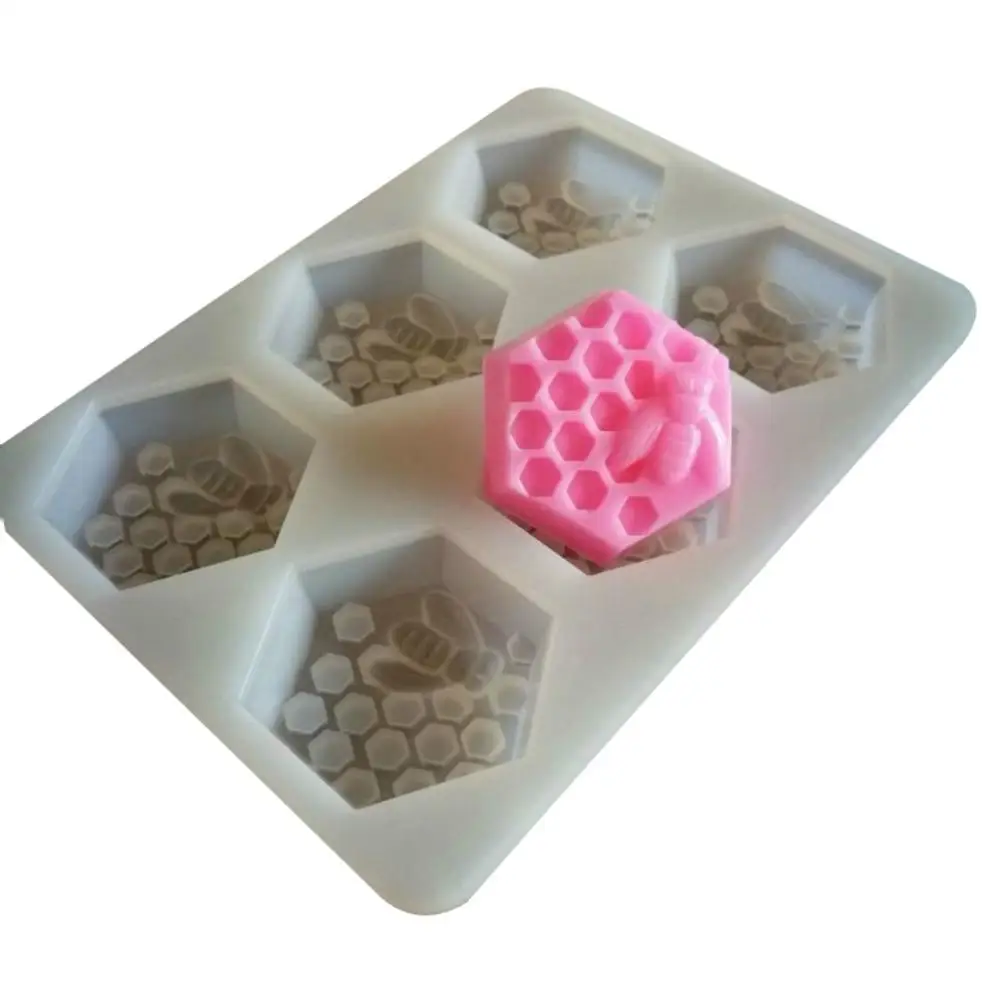 6 Cavity Silicone Soap Mold Bee Soap Mold Handmade Soap Craft Making Tools DIY Homemade Soaps ...