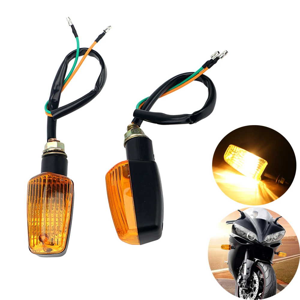 2pcs Universal Motorcycle Led Turn Signal Lamp 12v Amber Indicator ...