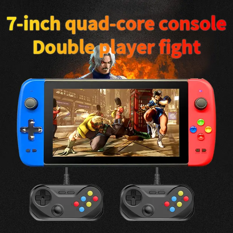 7-inch Quad-core Double Player Game Console Dual Joystick Support ...