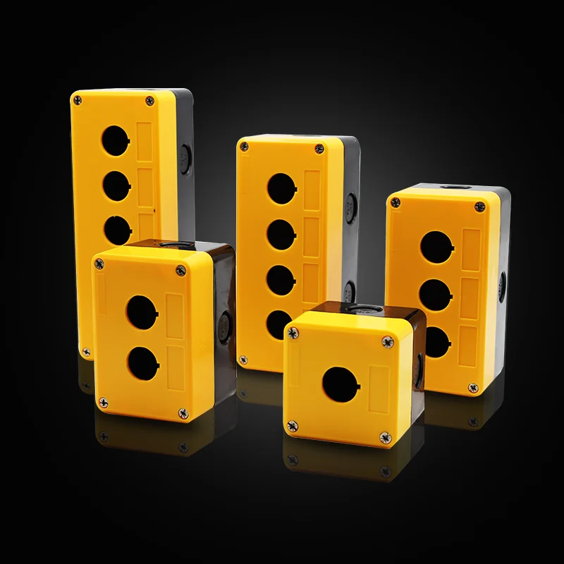 Plastic switch button box 22MM waterproof control box 12345 hole ...