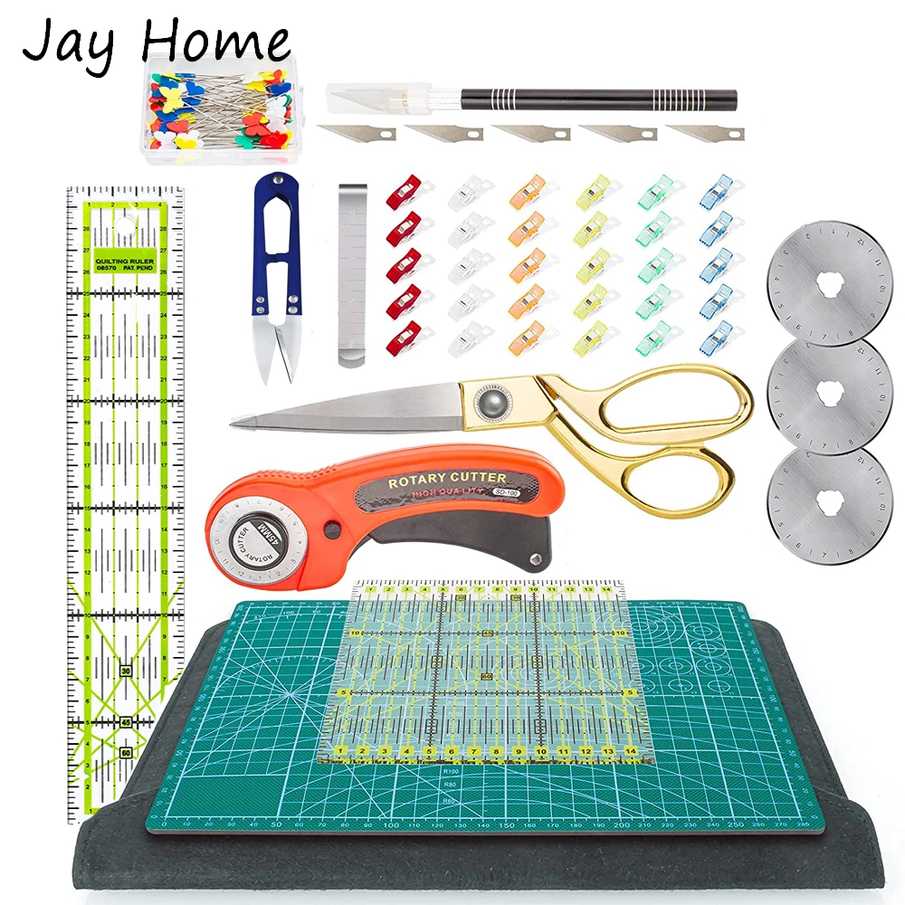 42pcs Rotary Cutter Set 45mm Fabric Cutter Set & Tailor's Scissors ...
