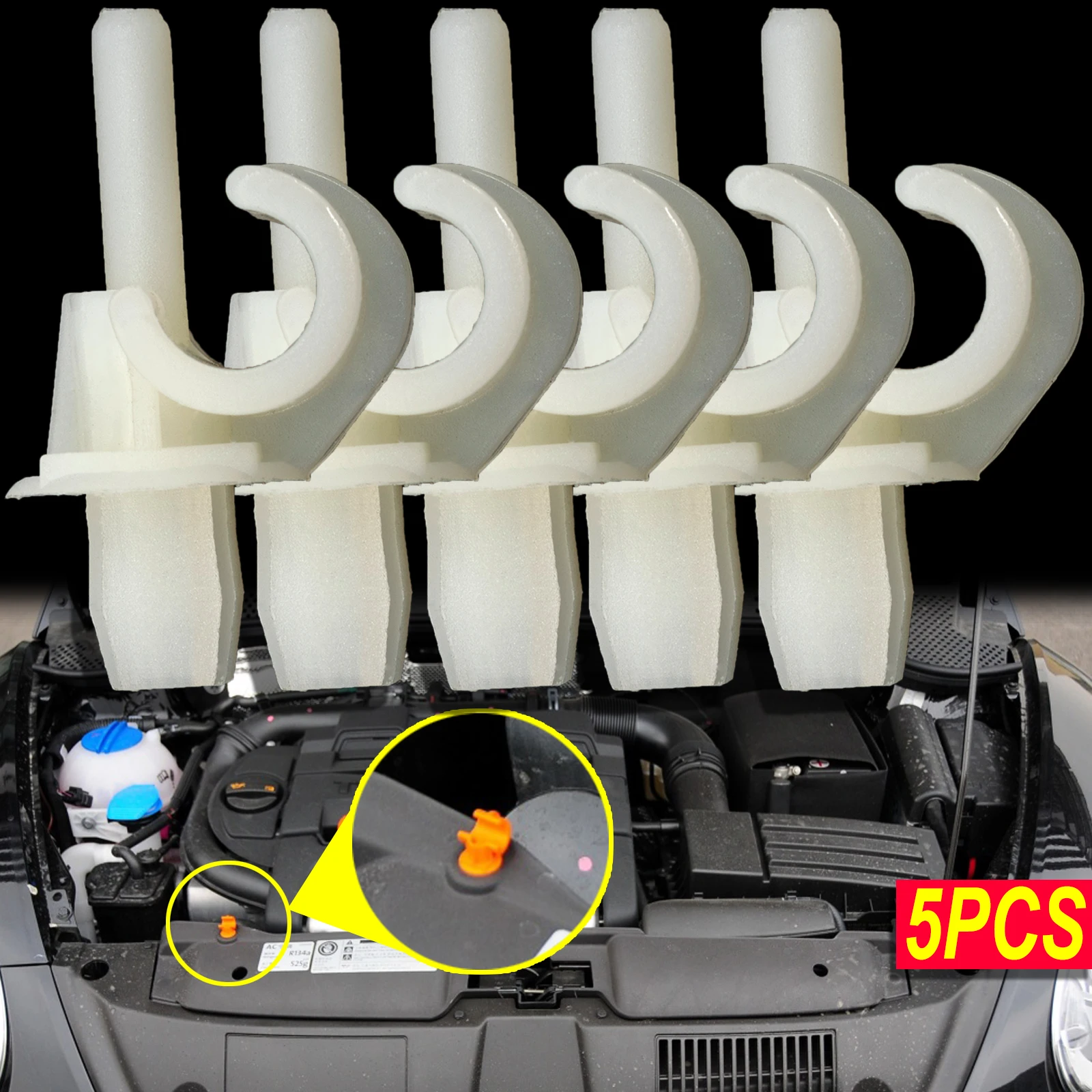 5x For Seat Arona Ateca Ibiza Mk5 Leon Mk3 Hood Bonnet Rod Support Prop ...