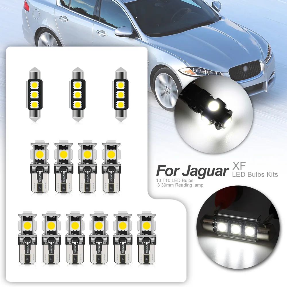 13pcs White Canbus Led Light Bulbs Interior Package Kit For 2009 2010 ...